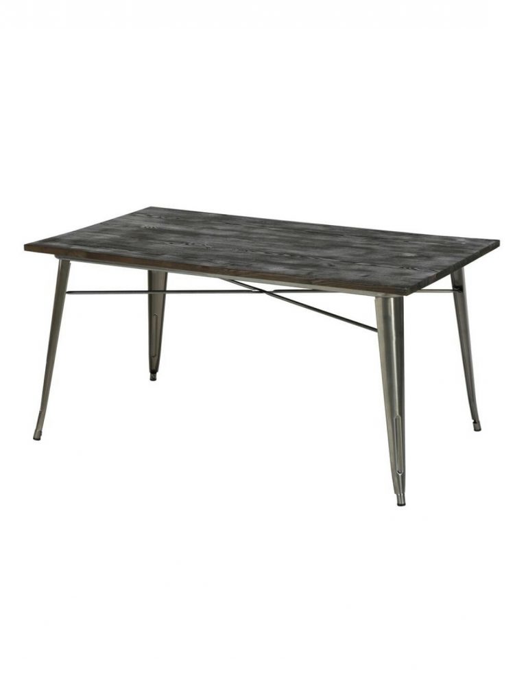 Industrial Wood/Metal Dining Table | Rajtaishree